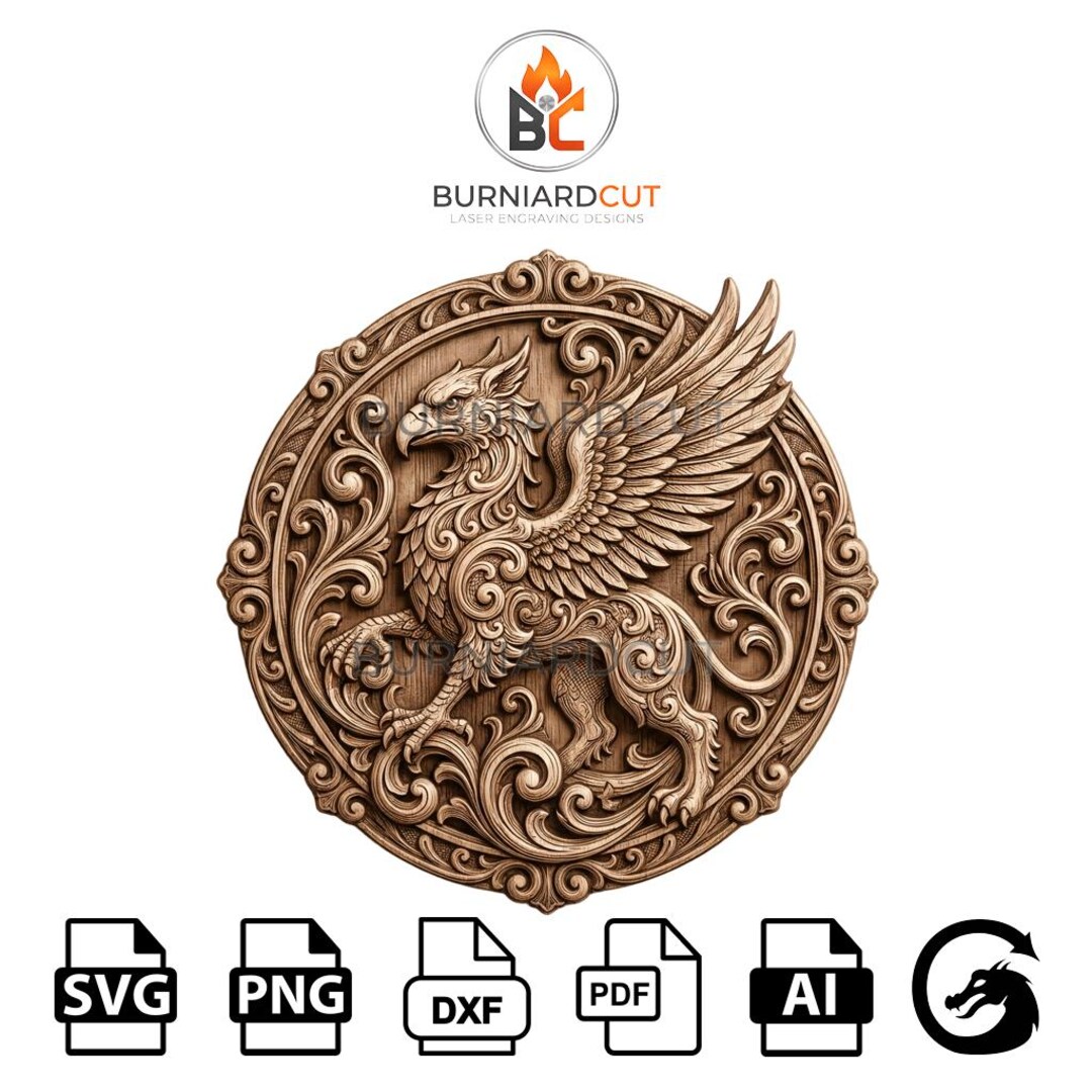 Mythologic Creature – 3D Illusion Laser Engraving Design | Fantasy ...