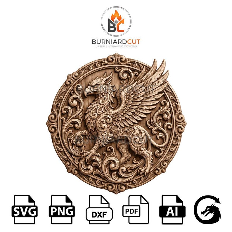 Mythologic Creature – 3D Illusion Laser Engraving Design | Fantasy ...