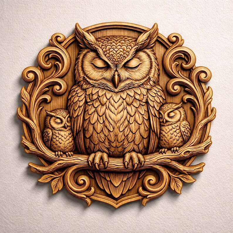 Owls Bundle – 3D Illusion Laser Engraving Designs | Wisdom, Nature ...