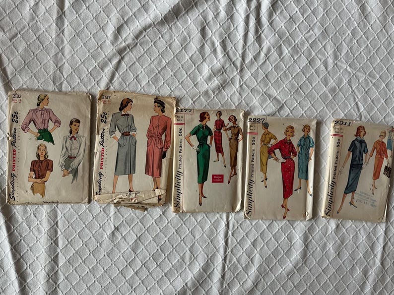 1940’s-1960’s Vintage Simplicity Sewing Patterns 2 - Etsy