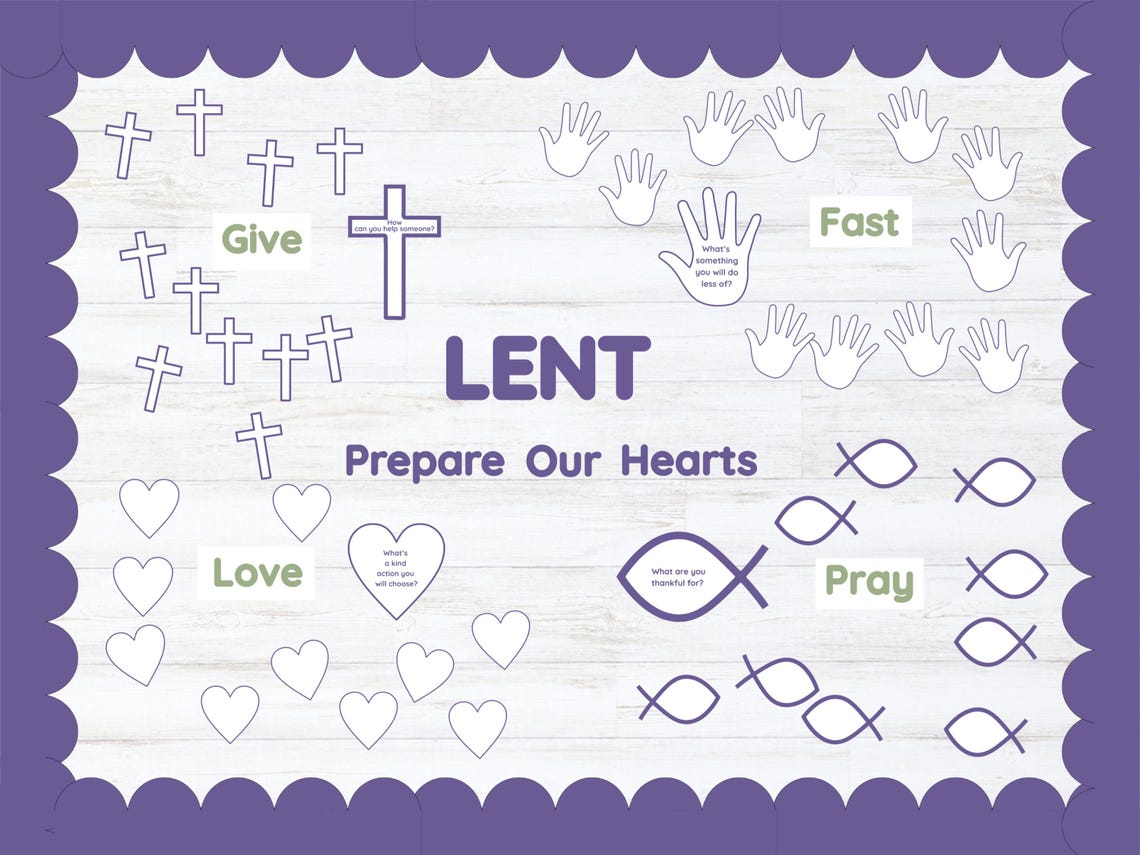 Lent Bulletin Board Kit | Prepare Our Hearts | Church Decor | Christian ...