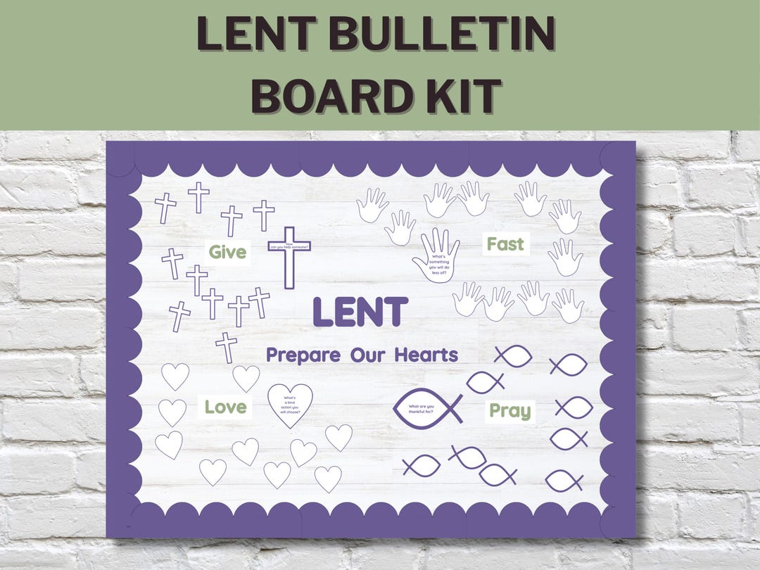 Lent Bulletin Board Kit | Prepare Our Hearts | Church Decor | Christian ...