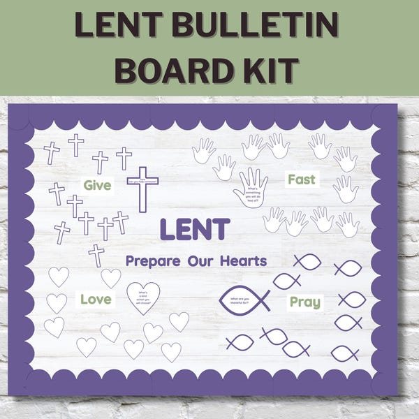Lent Bulletin Board for Church - Etsy