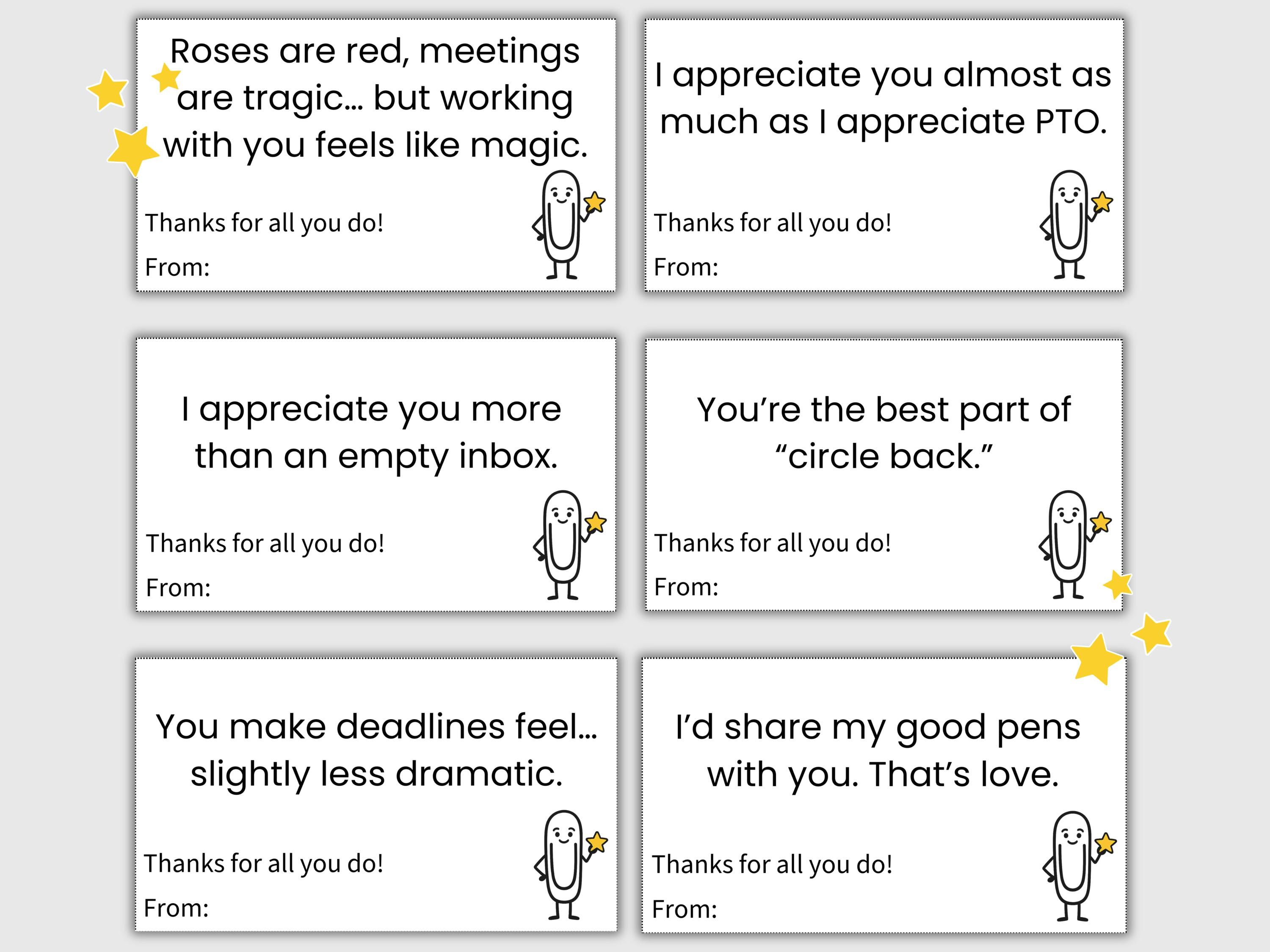 Funny Employee Appreciation Day Cards, Coworker Appreciation, Gift for ...