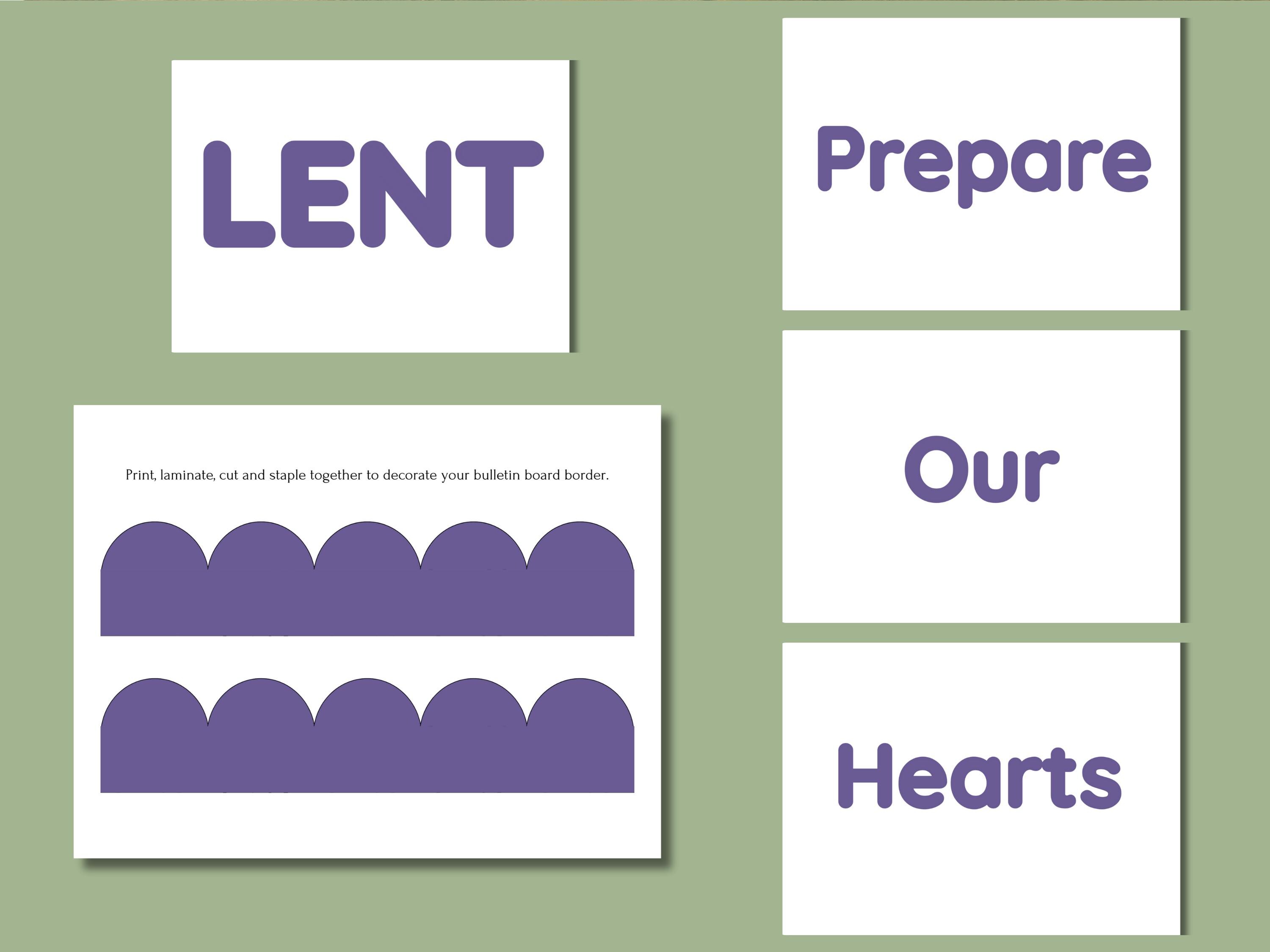Lent Bulletin Board Kit | Prepare Our Hearts | Church Decor | Christian ...