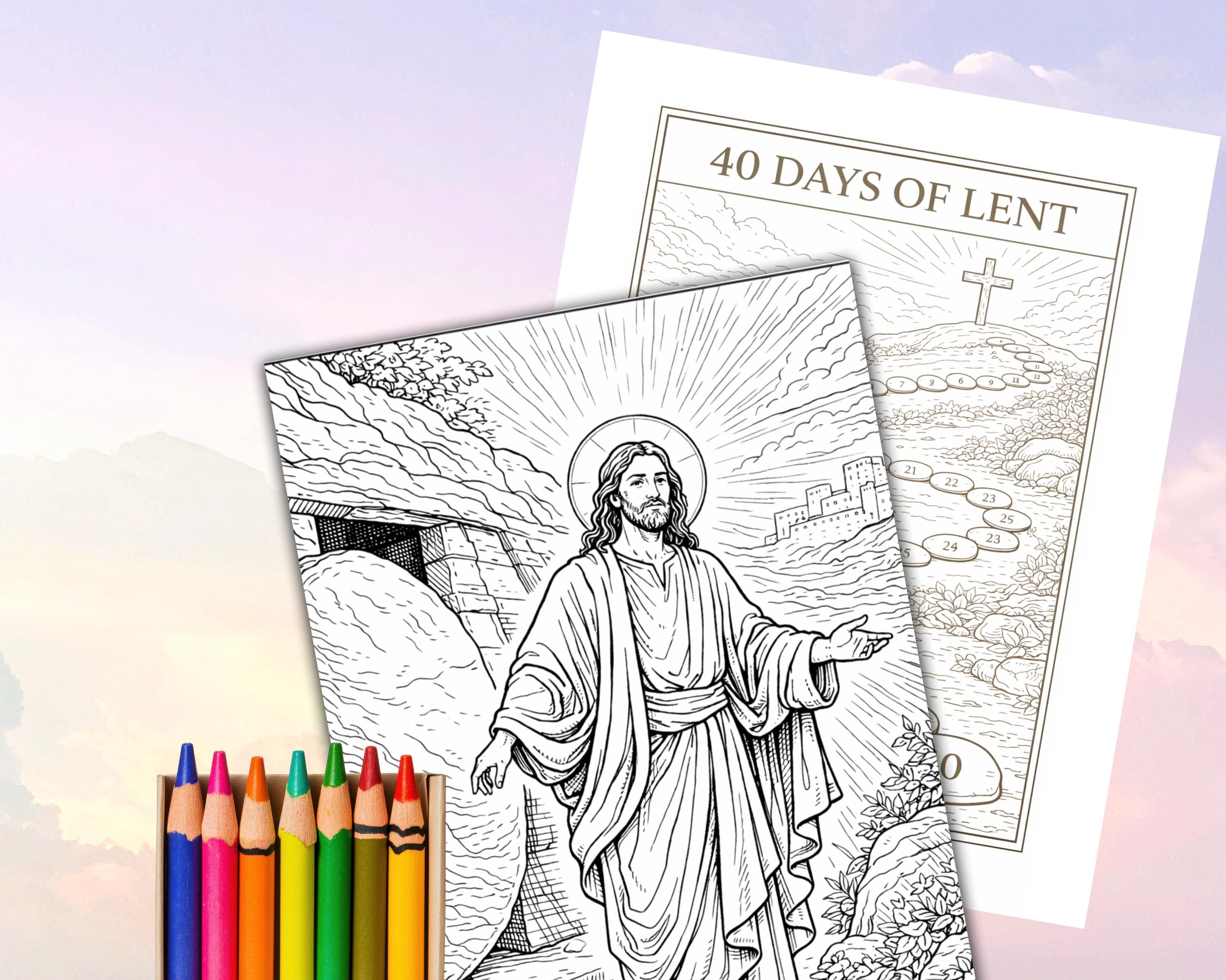 Easter Coloring Pages | Holy Week | Lent | Christian Kids Activities - Etsy