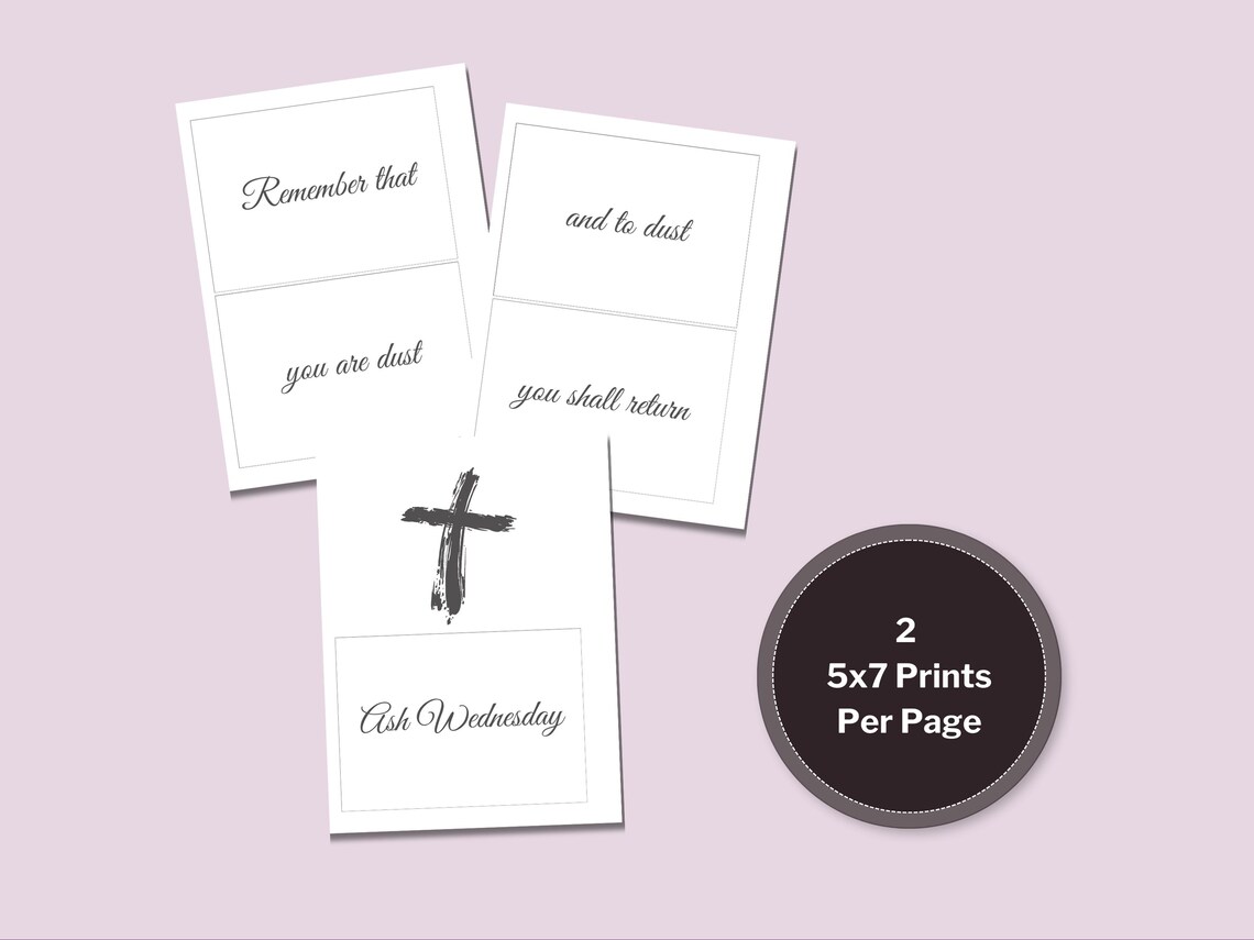 Ash Wednesday Printable Banner | Lent Garland | Easter Decor ...