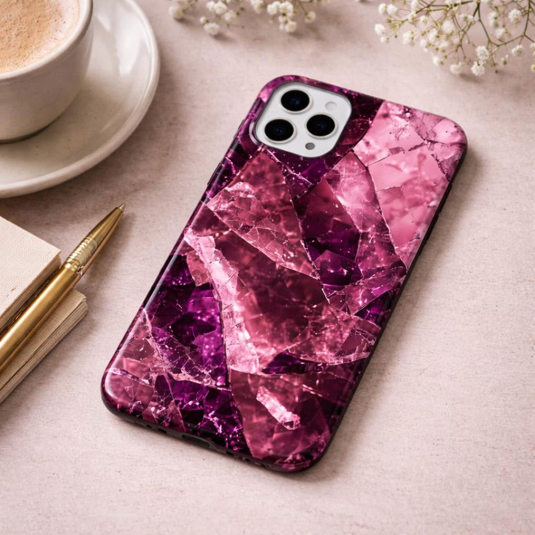 Pink Purple Marble Phone Case | Tough Phone Case - Etsy
