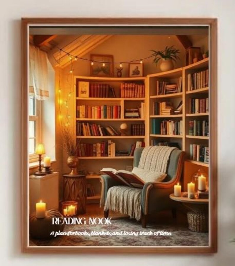 Reading Nook Definition Printable Wall Art | Book Lover Decor | Cosy ...