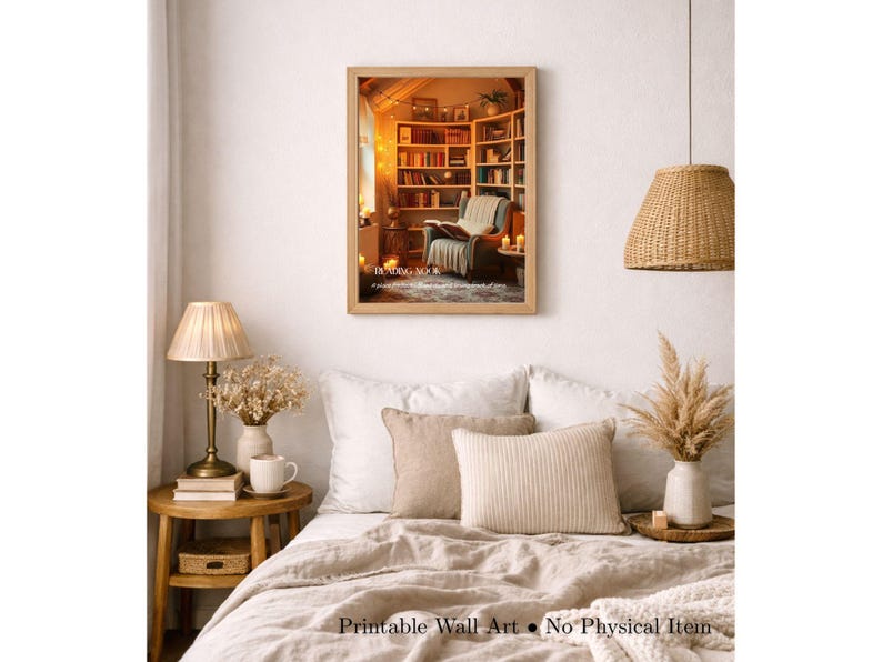Reading Nook Definition Printable Wall Art | Book Lover Decor | Cosy ...