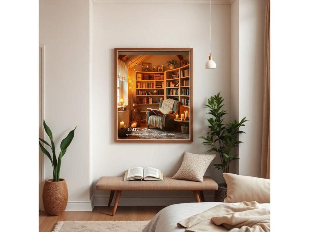 Reading Nook Definition Printable Wall Art | Book Lover Decor | Cosy ...