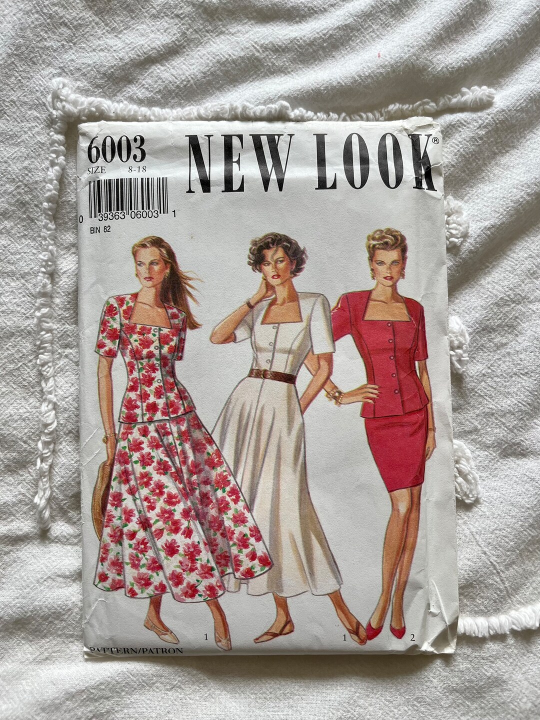 New Look 6003 NL6003 Vintage 80s Two Piece Set Sewing Pattern Queen ...