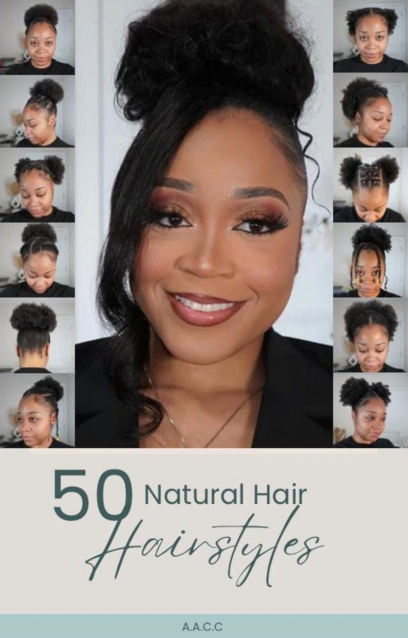50 Natural Hair Hairstyles Ebook - Etsy