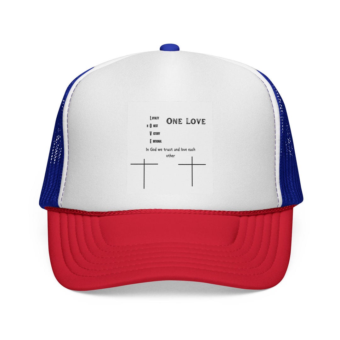 One Love Lyrics Trucker Cap | Song Lyrics Graphic Cap, Minimal Cross ...