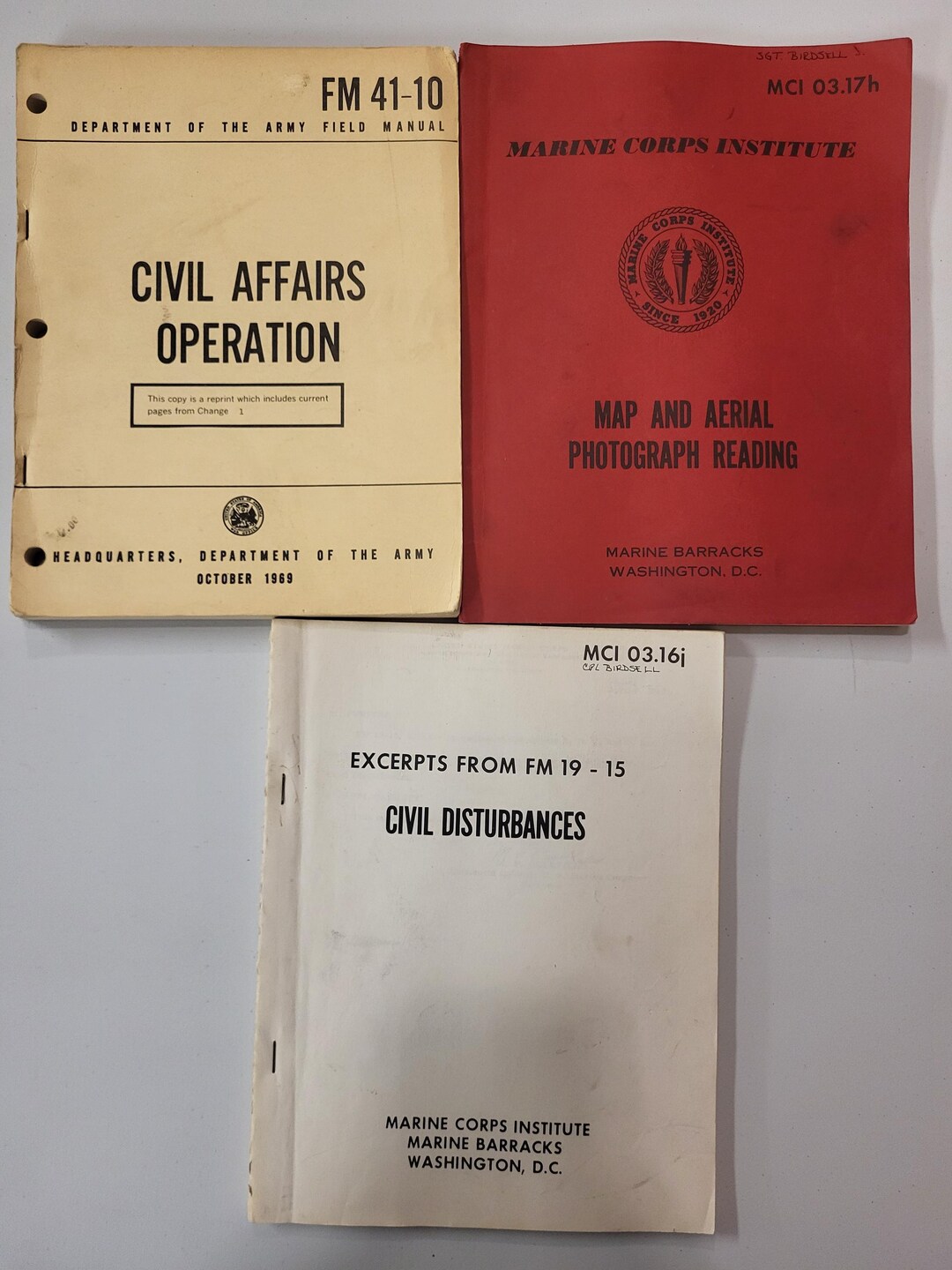 Vietnam Era U.S. Army & Marine Corps Military Training Manuals Lot ...