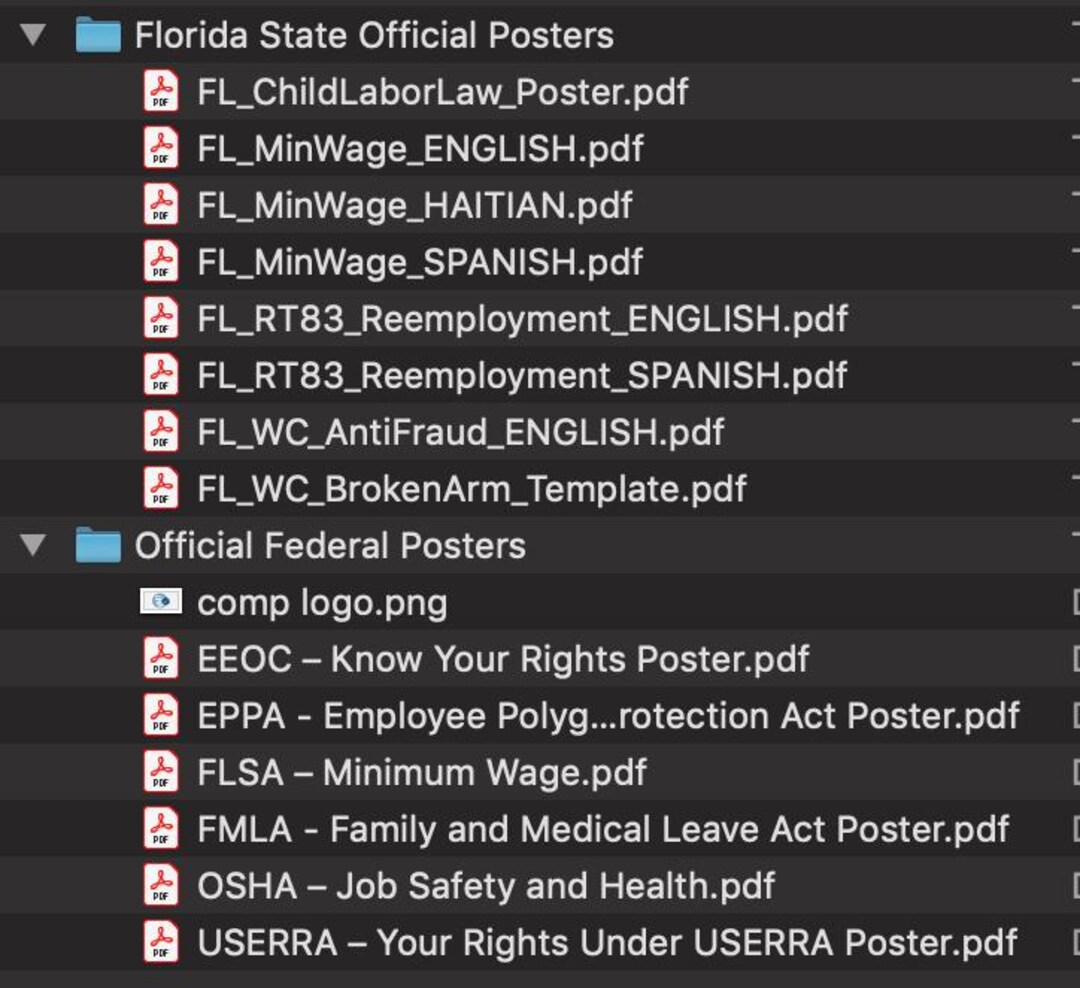2026 Federal + Florida Labor Law Posters – Official Government Pdfs ...