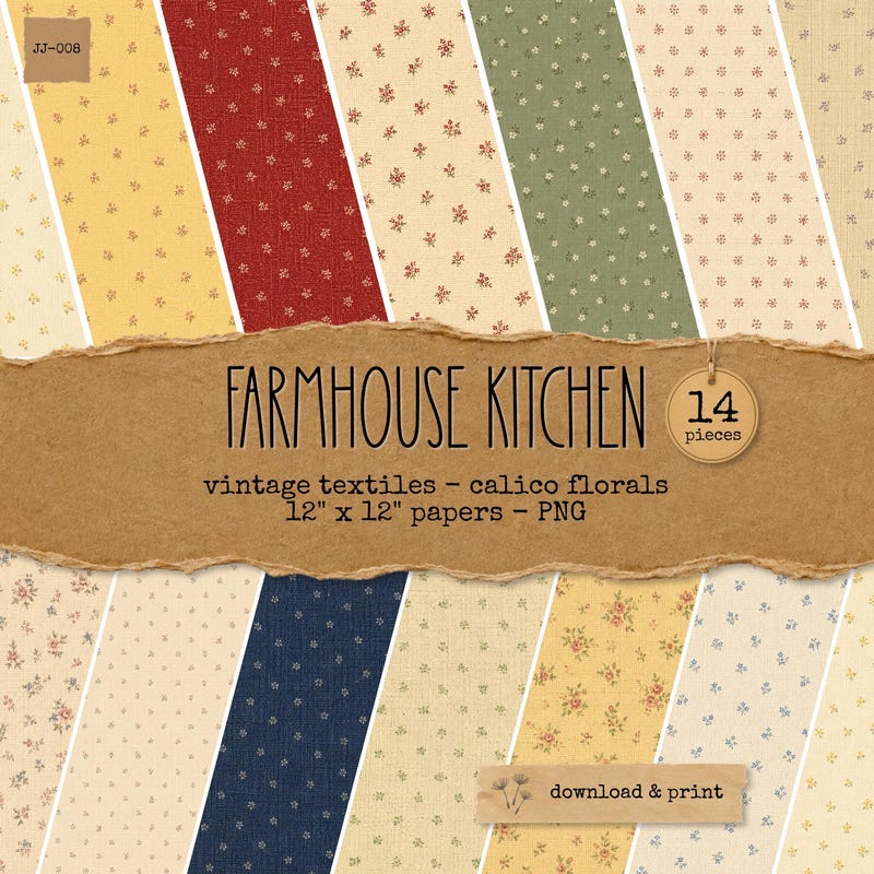 Cottagecore Calico Fabric - Etsy