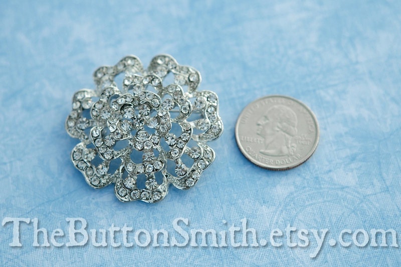 Rhinestone Brooch Component /Embellishment4.5cm BR-011 1 | Etsy