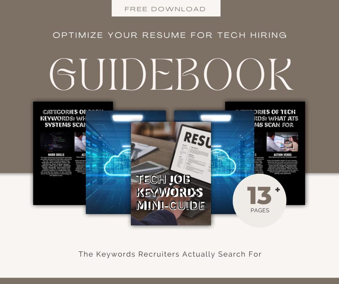Ebook Tech Job Keywords Mini-guide, Career Boost for Tech Professionals ...