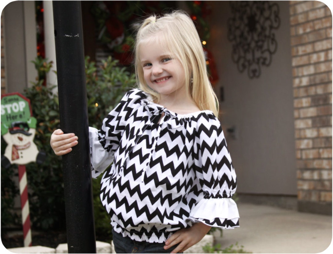 Bella Blouse for Girls 12M-10Y PDF Pattern & Instructions 3/4 Sleeves ...