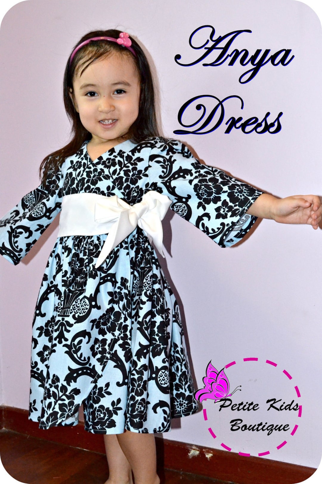 Anya Dress for Girls 12M-8Y PDF Pattern & Instruction- Wrap Style ...