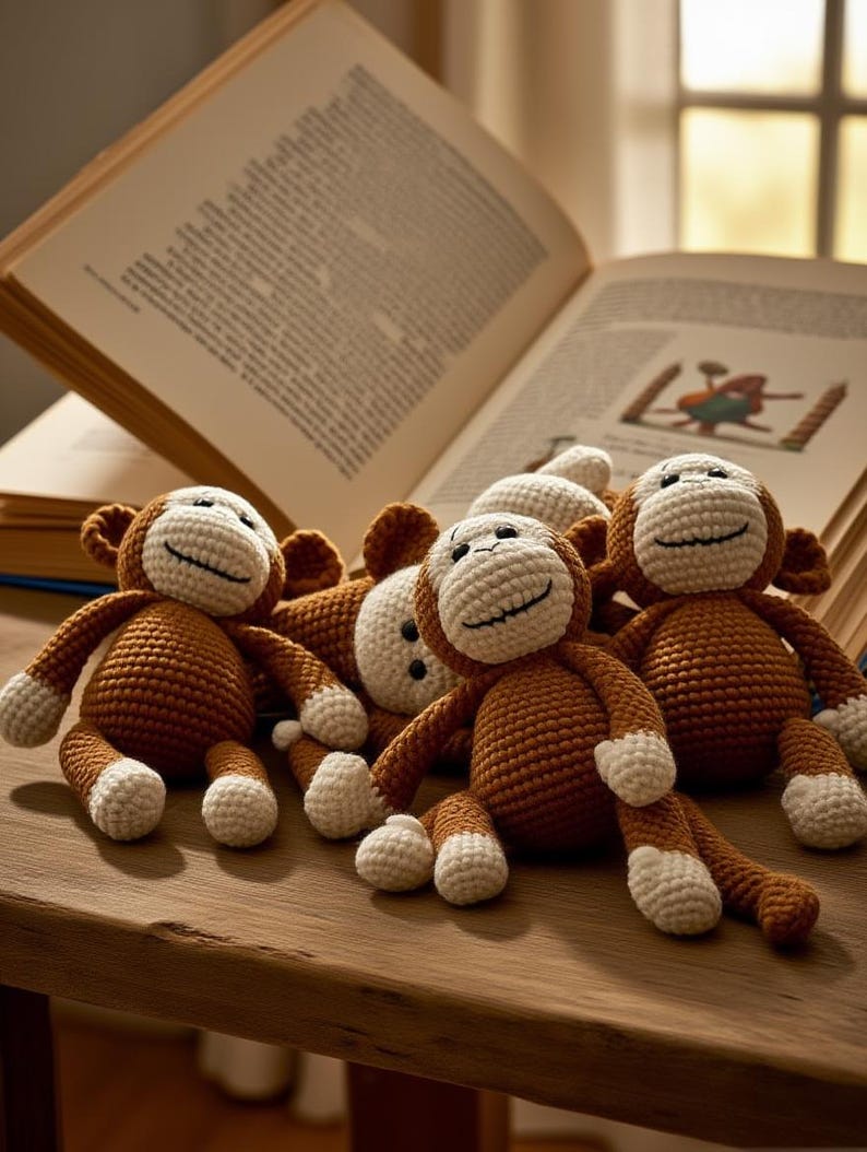 Crochet Monkey Amigurumi Pattern | Beginner Friendly Plush Toy (digital ...