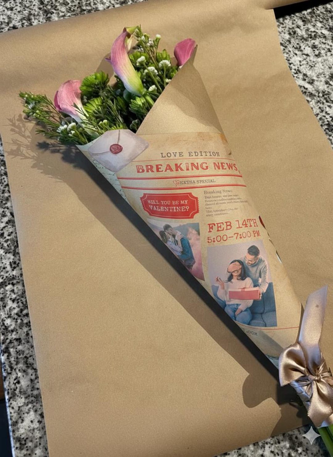 Valentine’s Day Newspaper Template | Editable Canva Valentine Gift ...