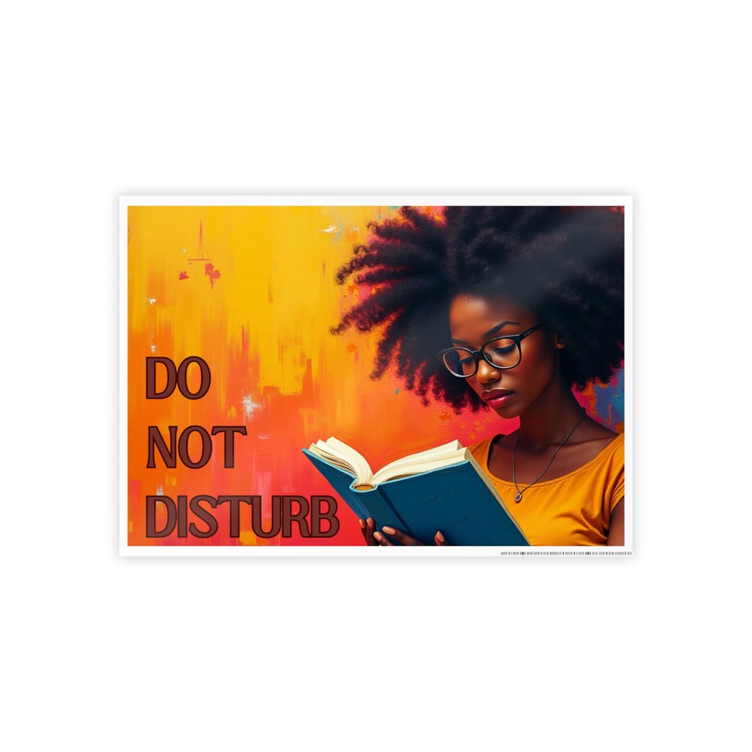 Do Not Disturb Reading Poster | Gloss Poster - Etsy