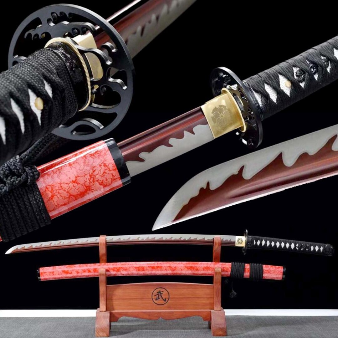 Full Tang Razor Sharp Hand Forged Japanese Samurai Sword Katana High ...