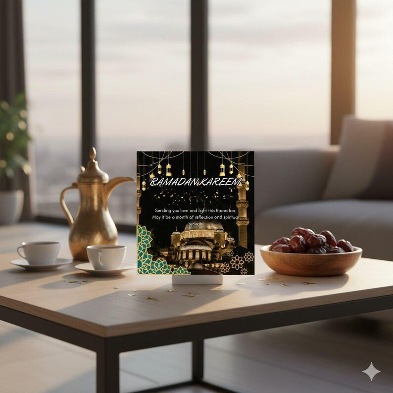 Ramadan Editable Card, Canva Template, Islamic Modern Art, Instant ...
