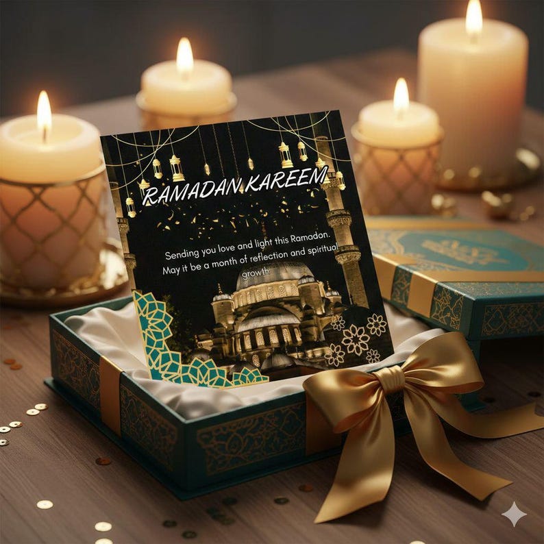 Ramadan Editable Card, Canva Template, Islamic Modern Art, Instant ...