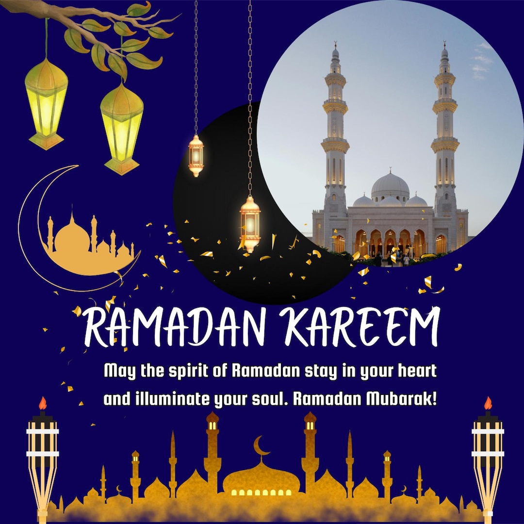 Ramadan Wish Card, Editable Card, Canva Template, Instant Download - Etsy
