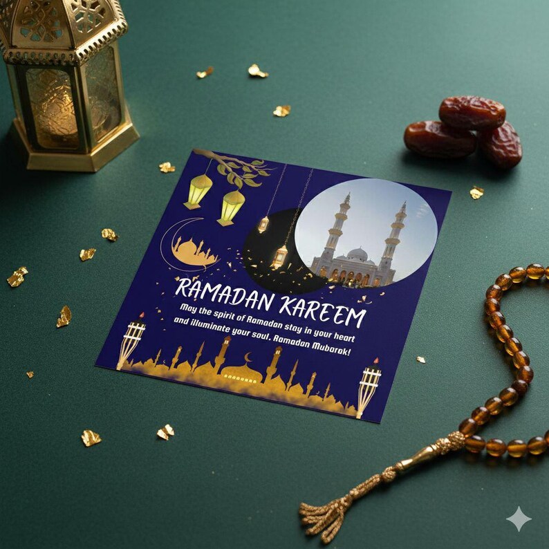 Ramadan Wish Card, Editable Card, Canva Template, Instant Download - Etsy