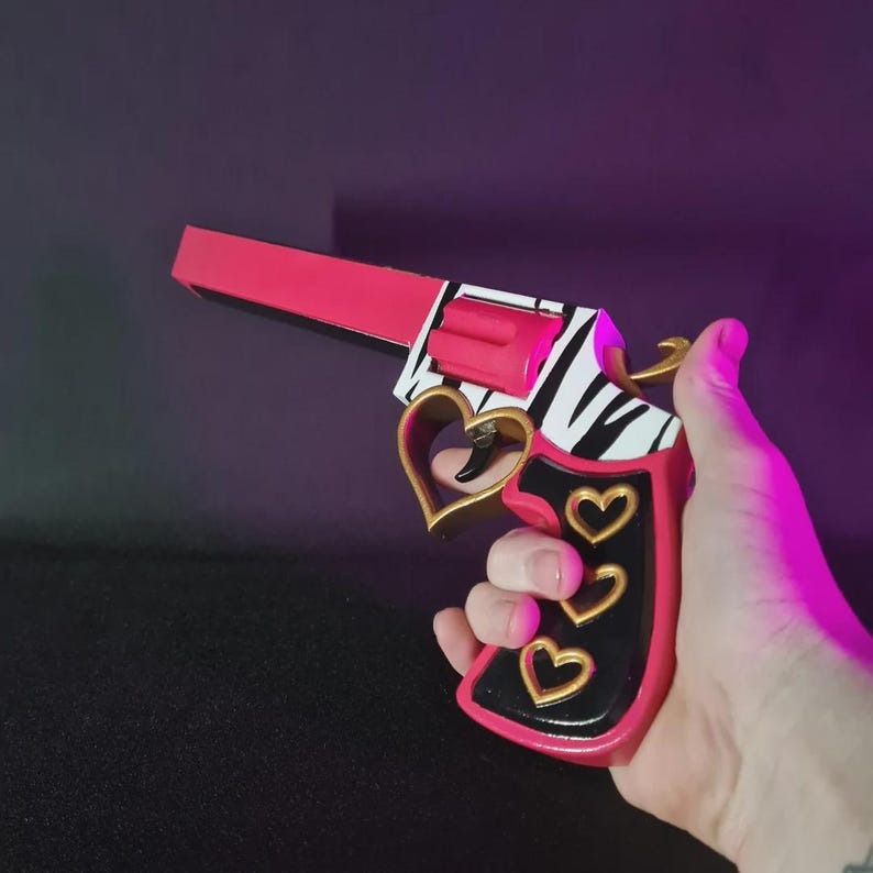 Pro Valentino's Gun - Hazbin Hotel – Valentine Hand Cannon Props – 3D ...