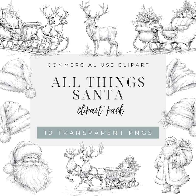 Black Outline Reindeer Sketch - Etsy UK