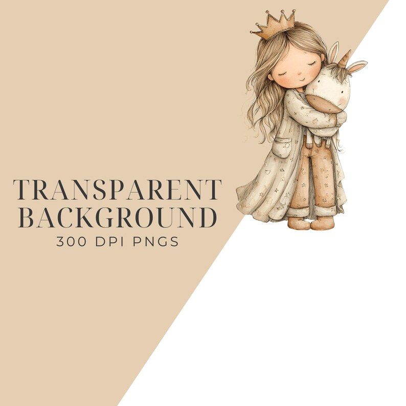 Royal Princess & Prince Clipart Bundle, Fairytale Character Pngs ...