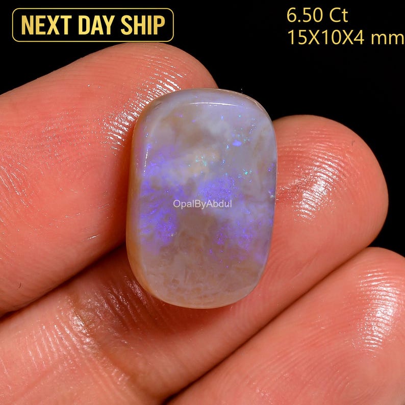 Natural Australian Opal Radiant Shape Cabochon 6.5 Ct. 15X10X4 Mm OE ...