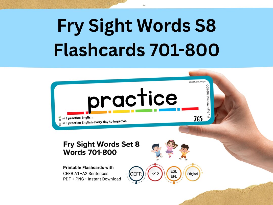 Sight Words 701-800 Printable Flashcards | ESL A1–A2 Sentences ...
