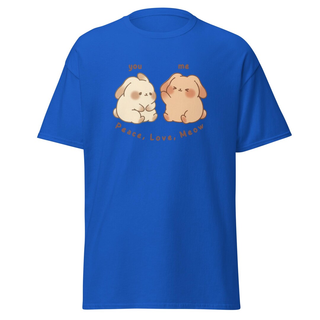 Kawaii Cat Shirt, Peace Love Meow, Pastel Kitten Tee - Etsy