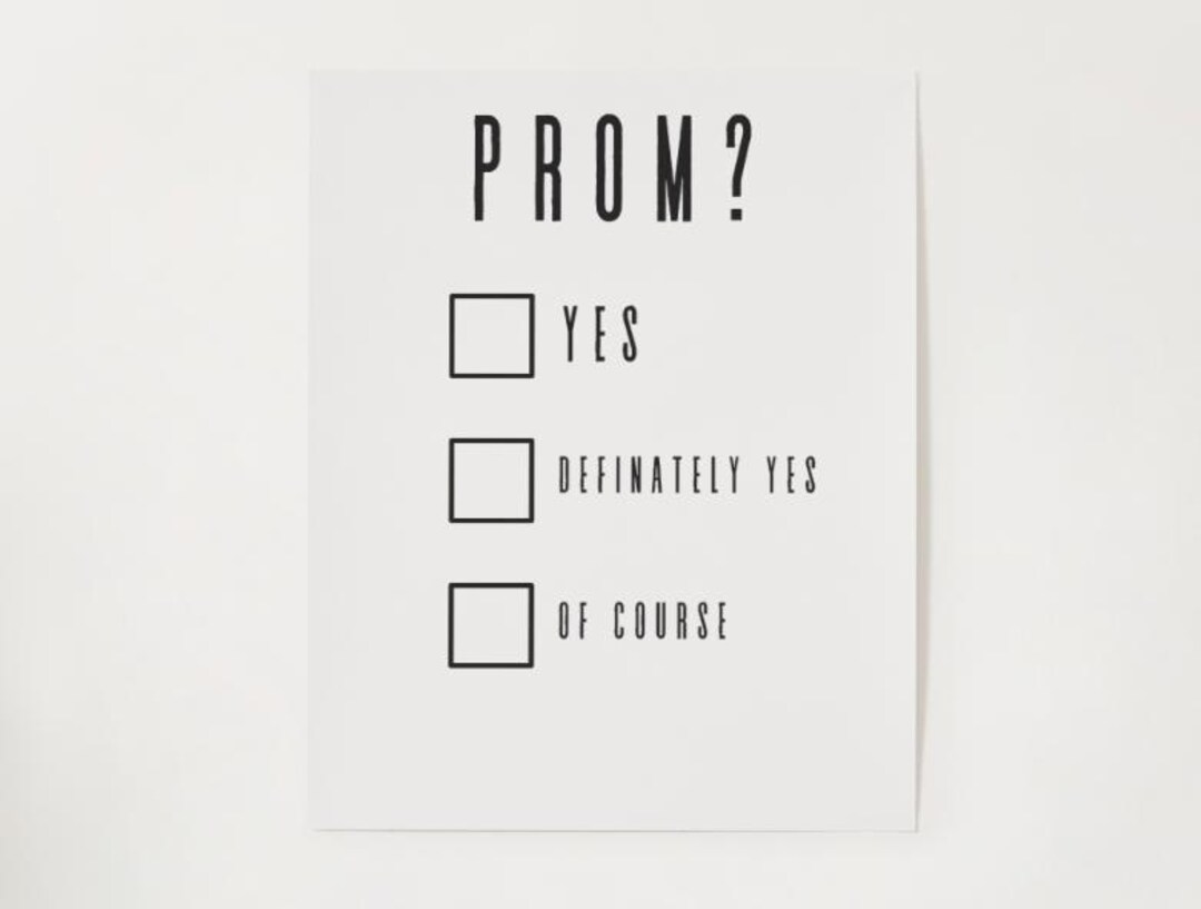 Promposal Sign, Funny Prom Proposal, Senior Prom (digital Download) - Etsy