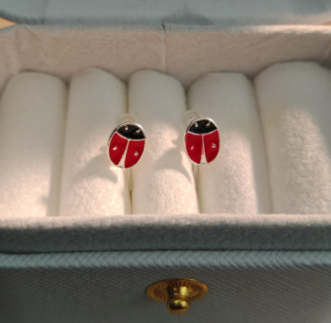 Ladybug Clip-on Earrings for Kids - No Piercing Children’s Ear Clips ...