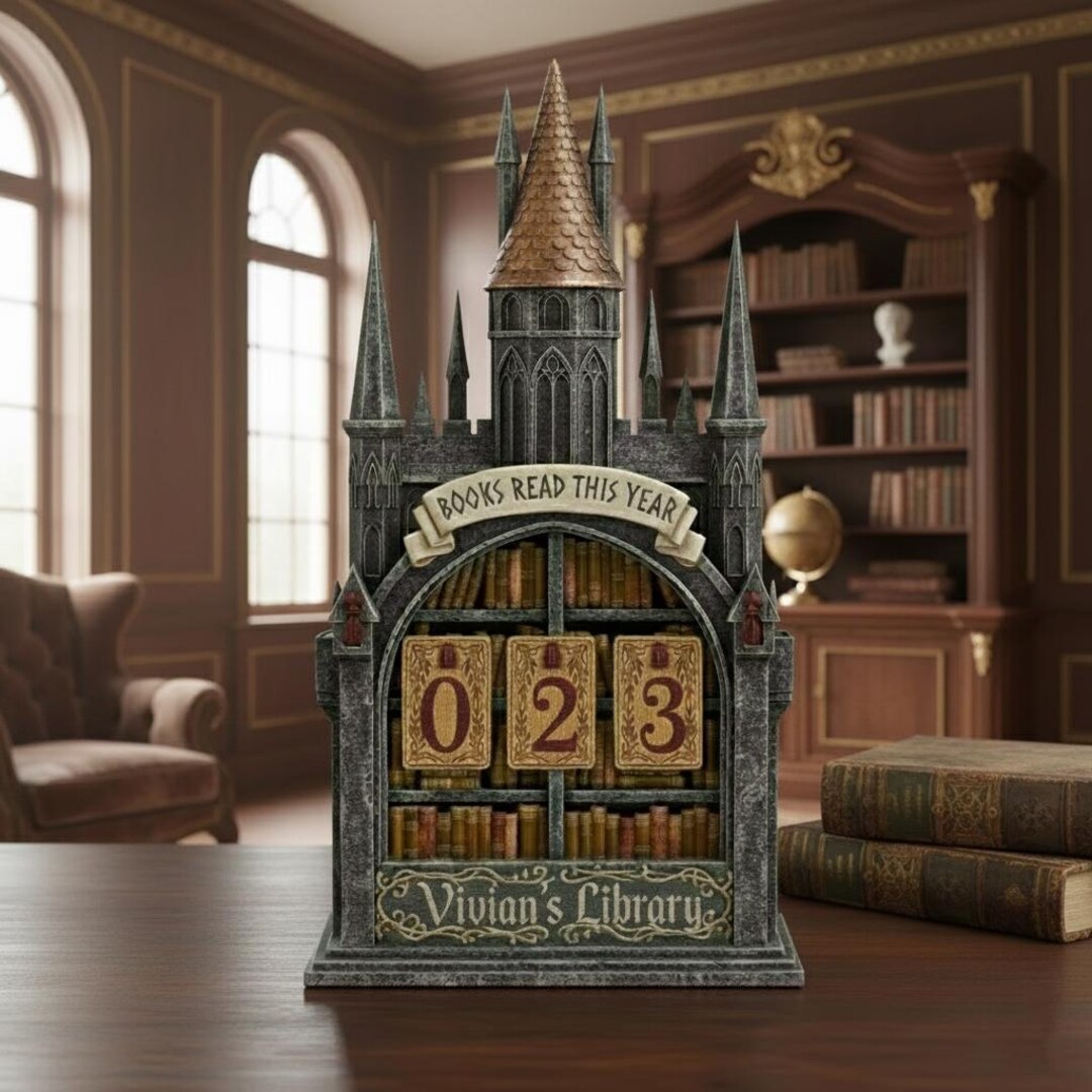 Personalized Books Read This Year Sign, Wizard Castle Reading Tracker ...