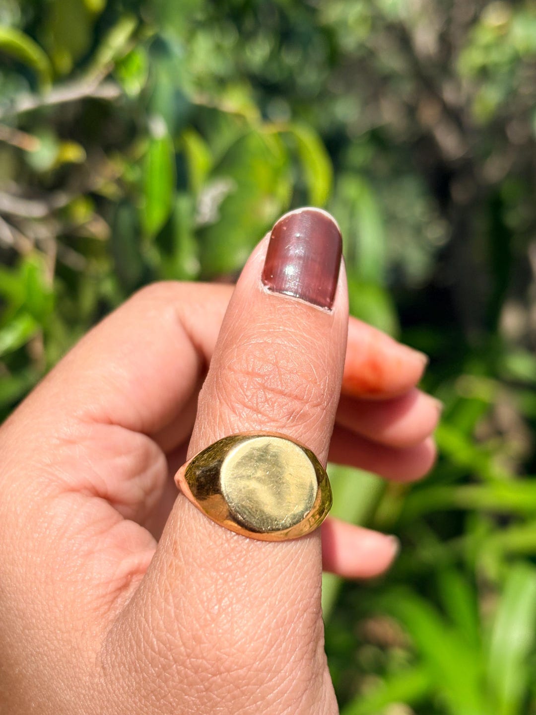 Personalized Brass Signet Ring - Custom Initial Pinky Ring - Etsy