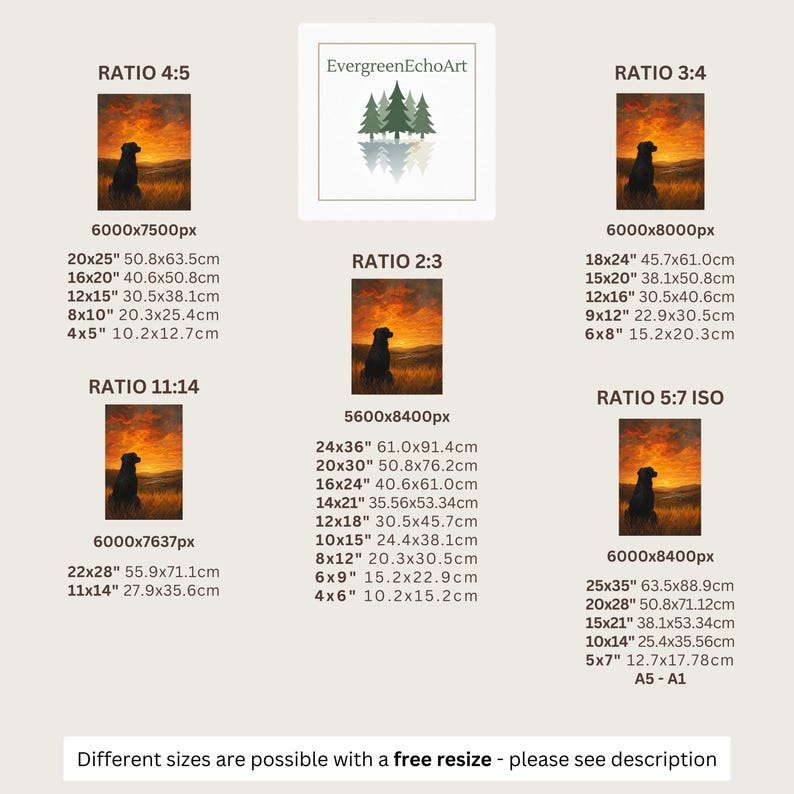 Moody Sunset Dog Painting - Dramatic Black Dog in Rustic Landscape ...