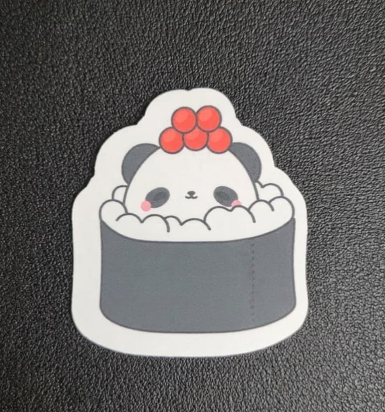 Cute Animal Sushi Stickers | Matte or Holographic Laminate Finish ...