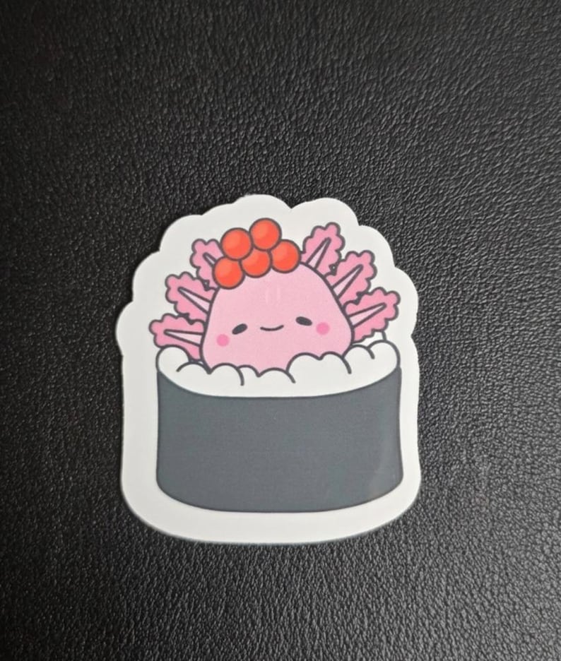 Cute Animal Sushi Stickers | Matte or Holographic Laminate Finish ...