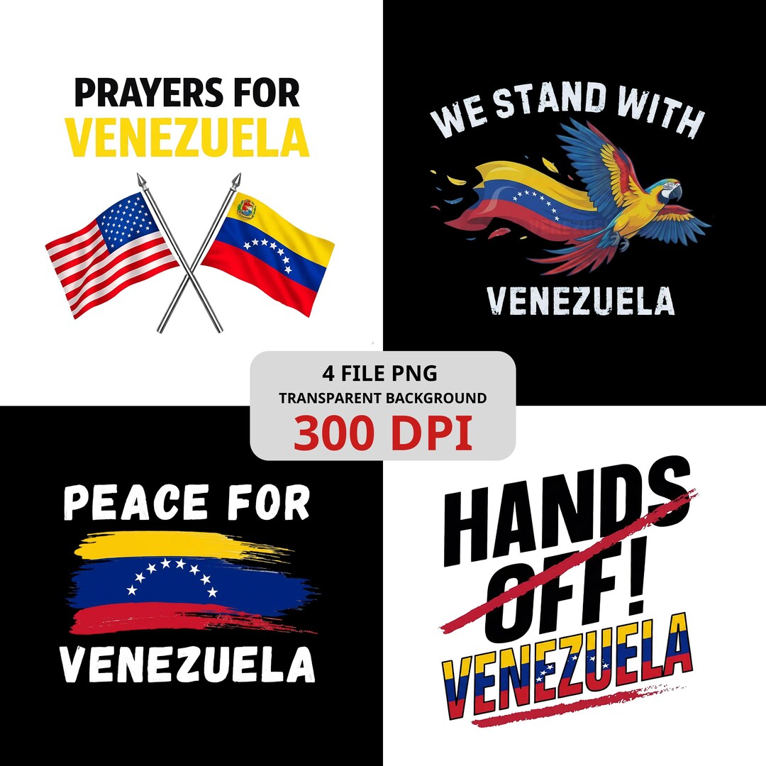 Free Venezuela 2026 PNG: Pray for Venezuela T-shirt Design, Venezuelan ...