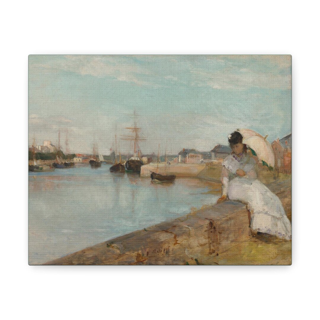 Berthe Morisot -the Harbor at Lorient, 1869 - Canvas Gallery Wraps - Etsy