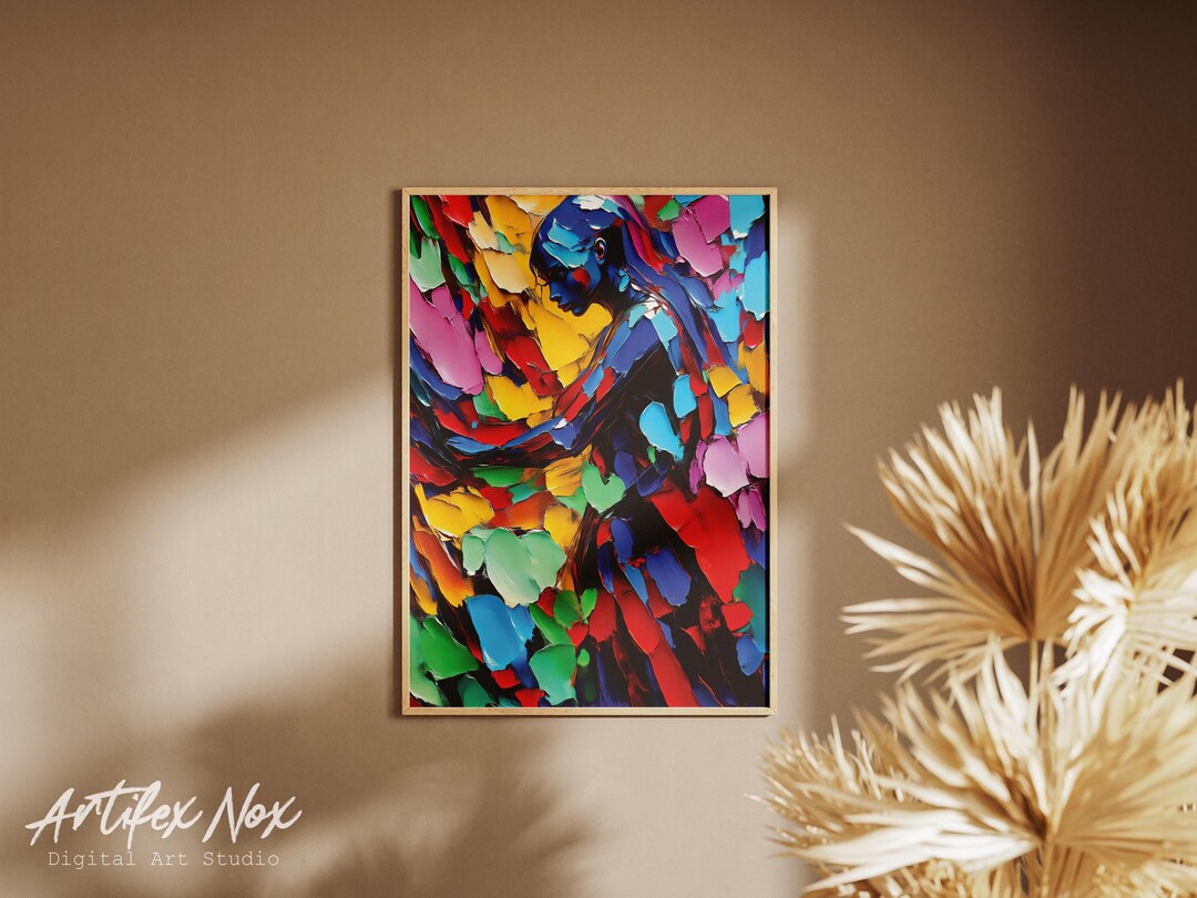 Abstract Sensual Poster, Female Form, Romantic Room Decor, Artistic ...