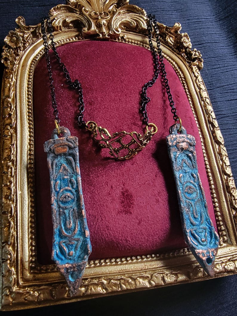 Sigil Face Chain / Egyptian Protection Jewelry / Gothic Jewelry ...